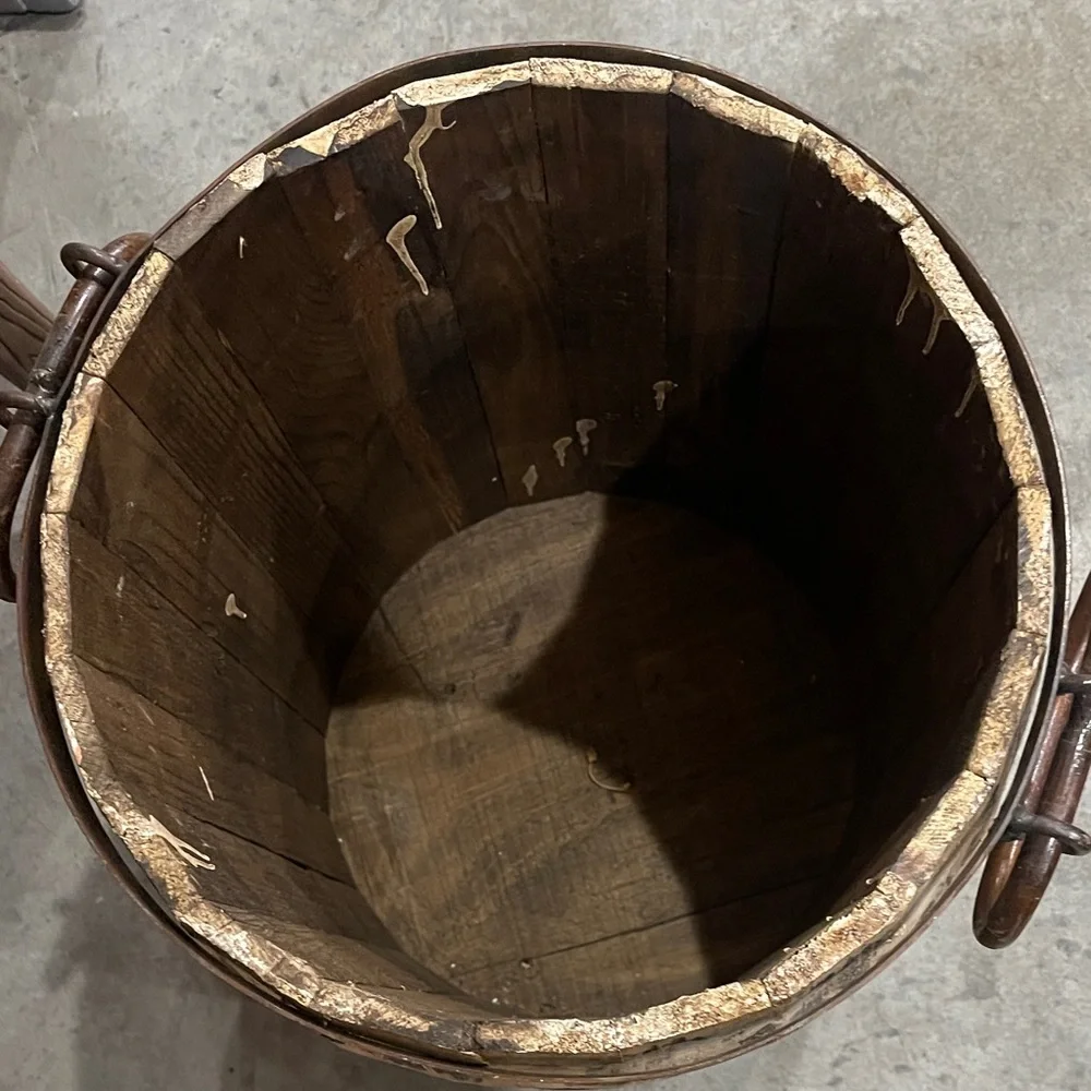 Accents | Rustic Wooden Barrel With Metal Accents | Poshmark